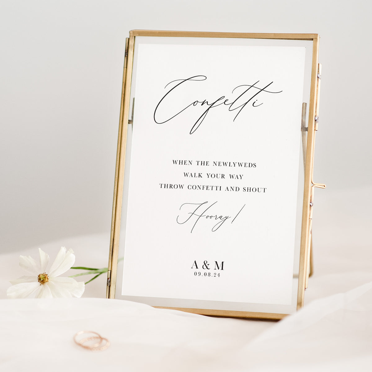Confetti Wedding Signs - Luxury Wedding Reception Signage – Elle Bee ...
