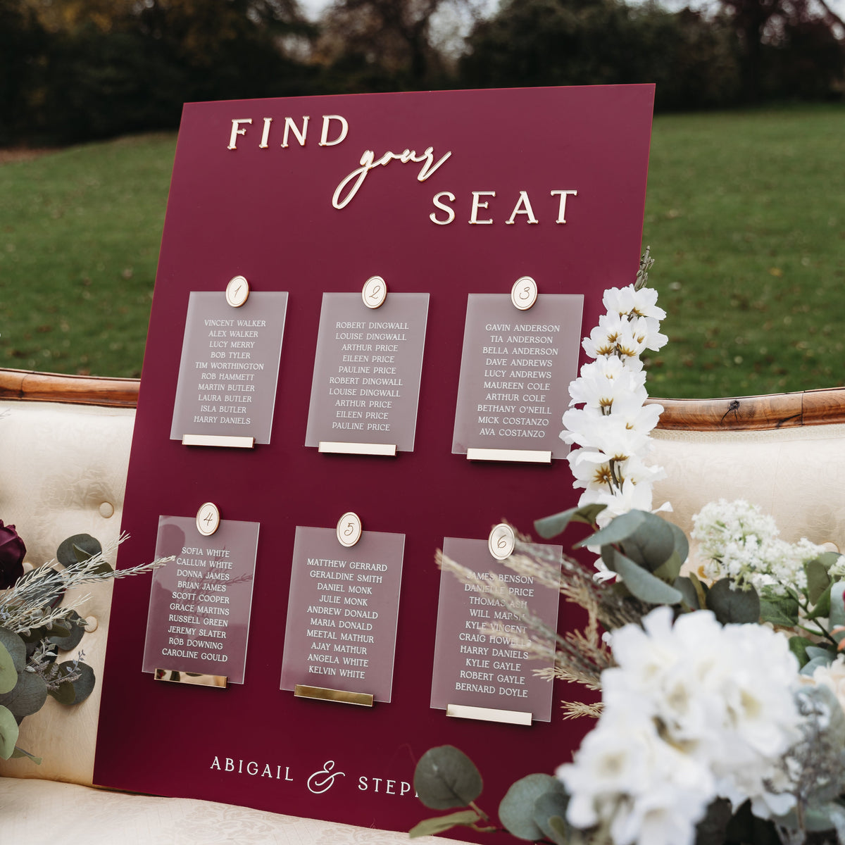 Acrylic Wedding Stationery – Elle Bee Design Limited