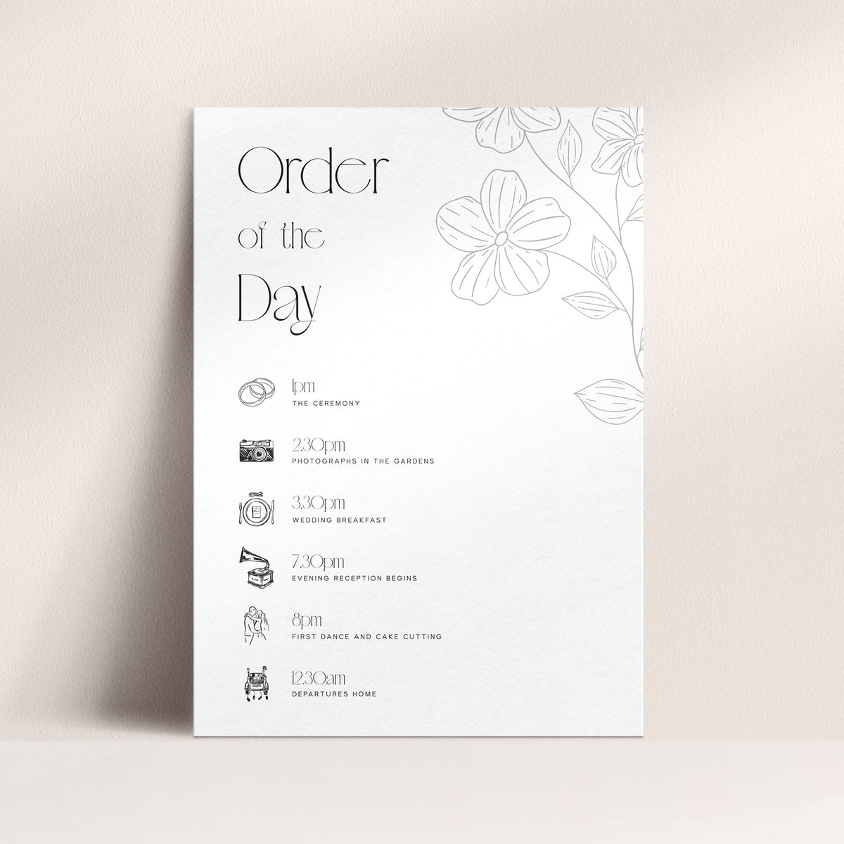 Clapham - Order of the Day Sign – Elle Bee Design Limited
