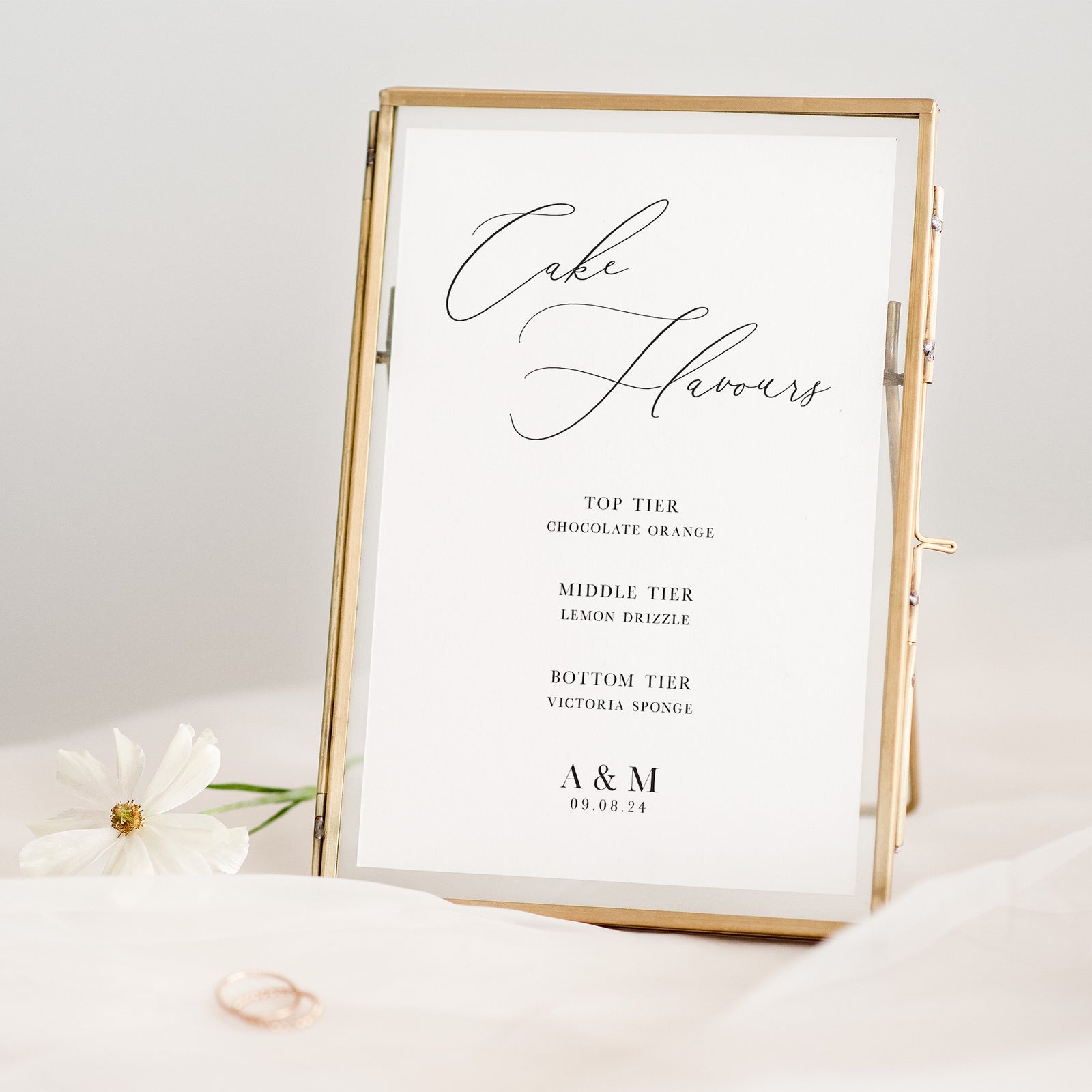 Cake Flavours Signs for Wedding - Luxury Wedding Reception Signage ...