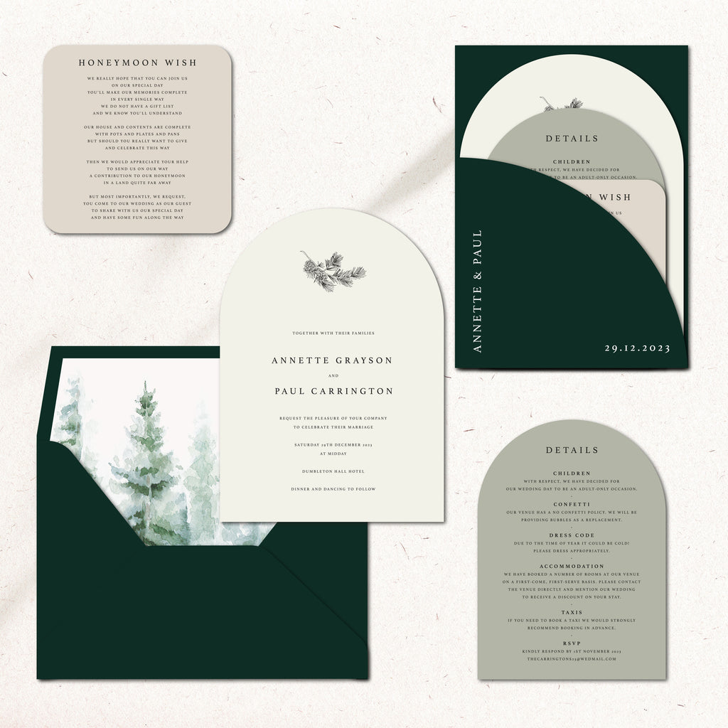 Angel - Shaped Invitation Suite