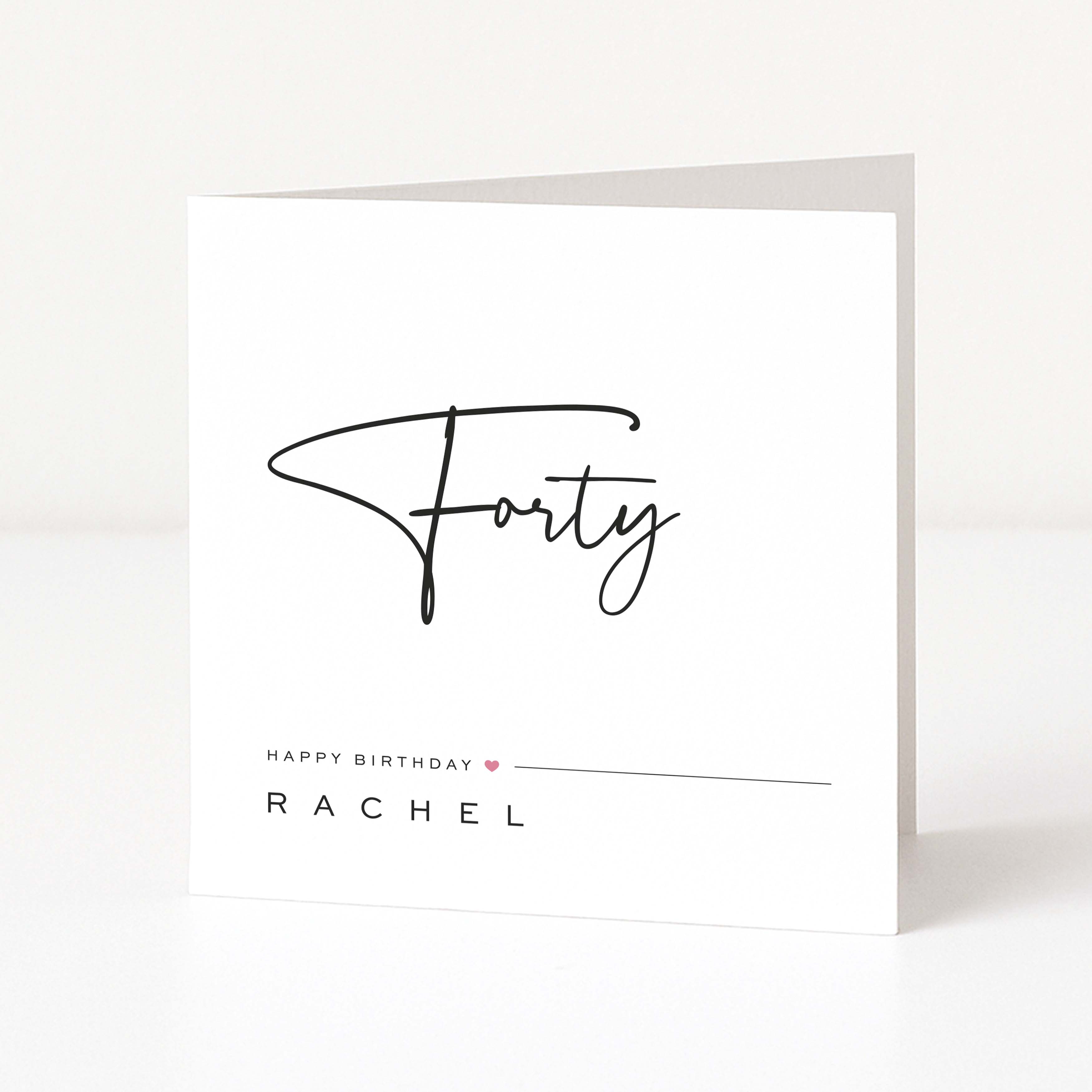 Modern Personalised 40th Birthday Card - Contemporary Design | Elle Bee ...