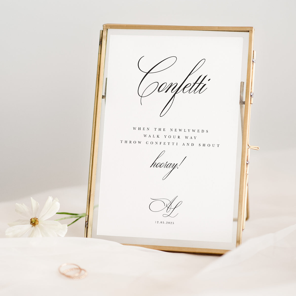 Confetti Wedding Signs - Luxury Wedding Reception Signage – Elle Bee ...