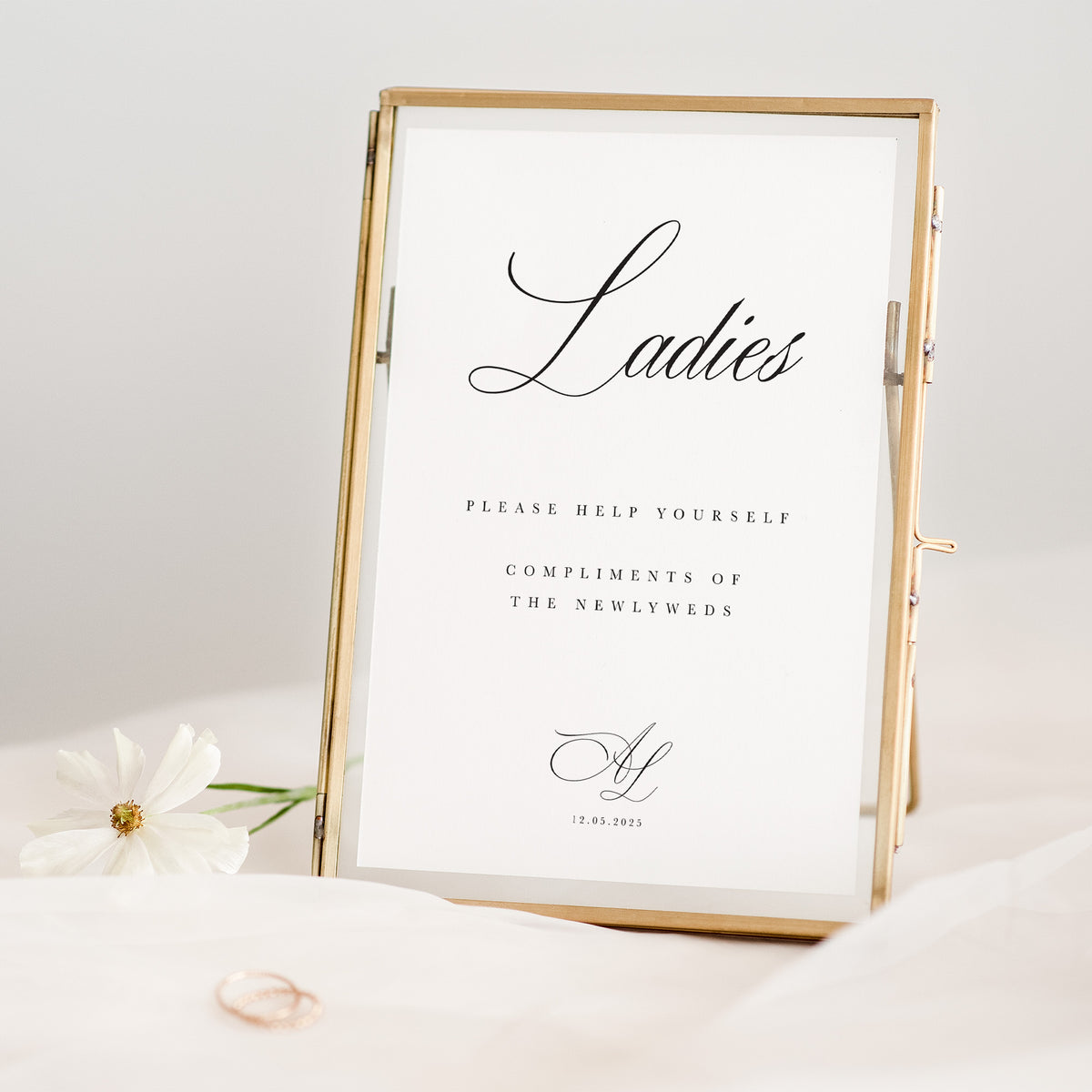 Wedding Toiletries Signs for Ladies - Luxury Wedding Reception Signage ...