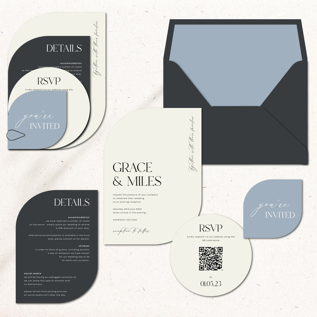 Bond Street - Shaped Invitation Suite