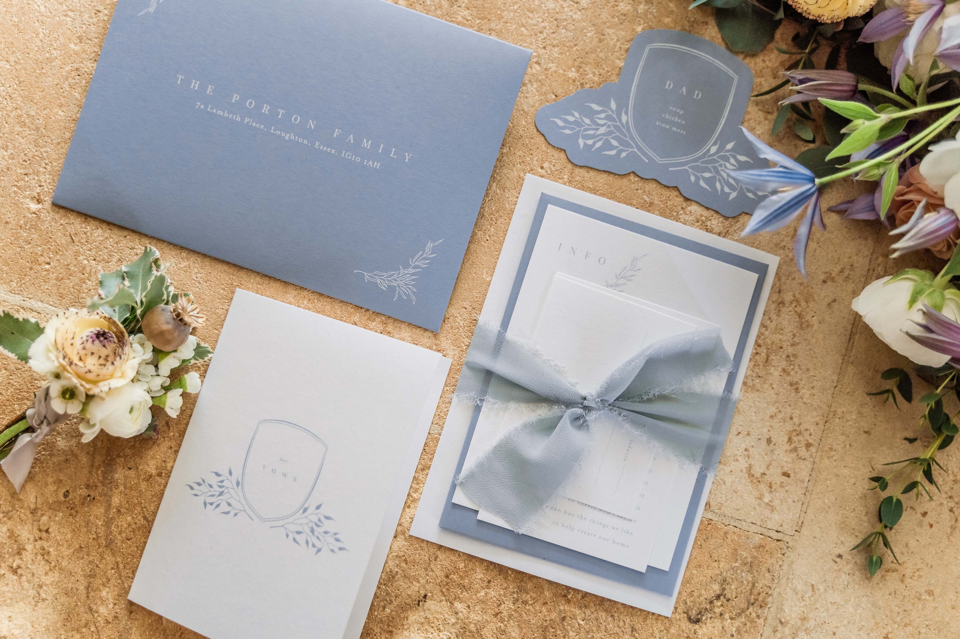 Contemporary wedding invitations and on-the-day stationery | Elle Bee ...