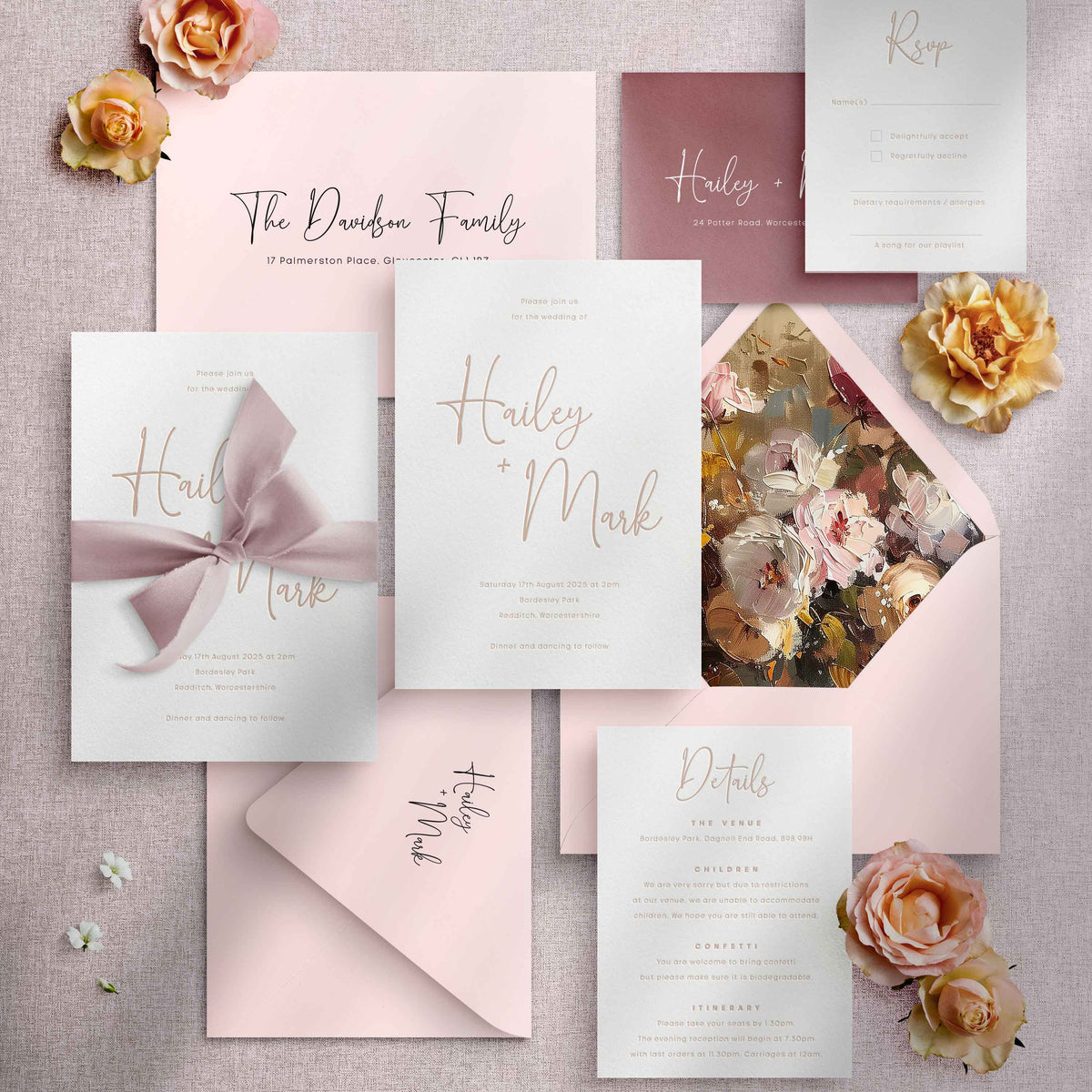 Letterpress Invitations - Chelsea Collection | Elle Bee Design – Elle ...