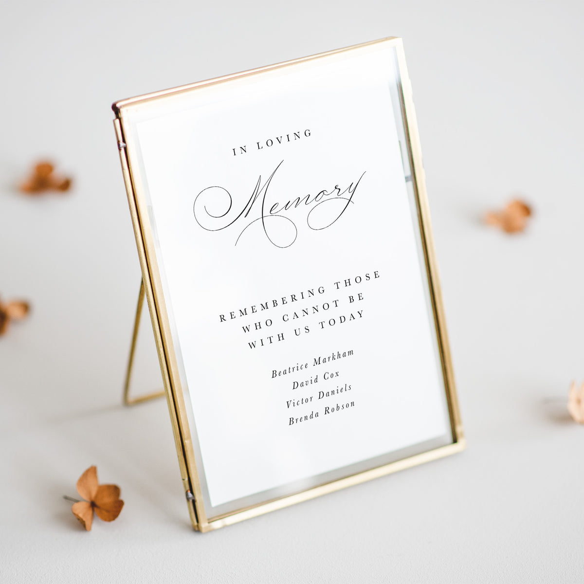 In Loving Memory Wedding Signs - Luxury Wedding Reception Signage ...