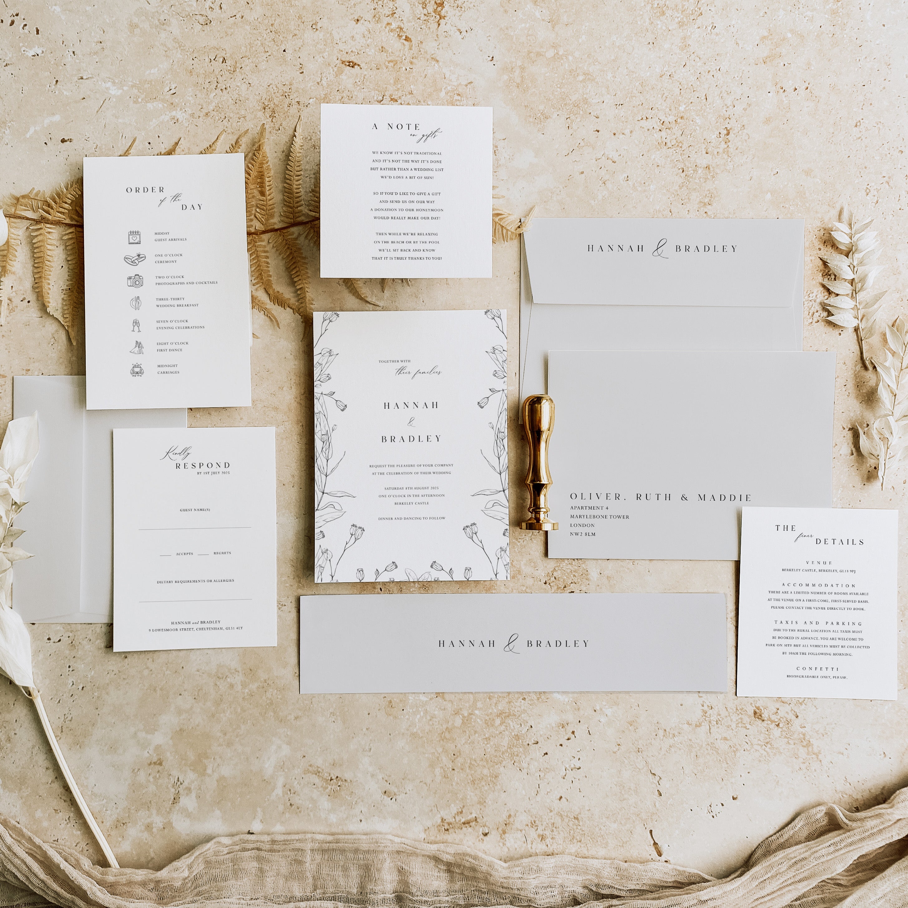 Fitzrovia Wedding Invitation Suite