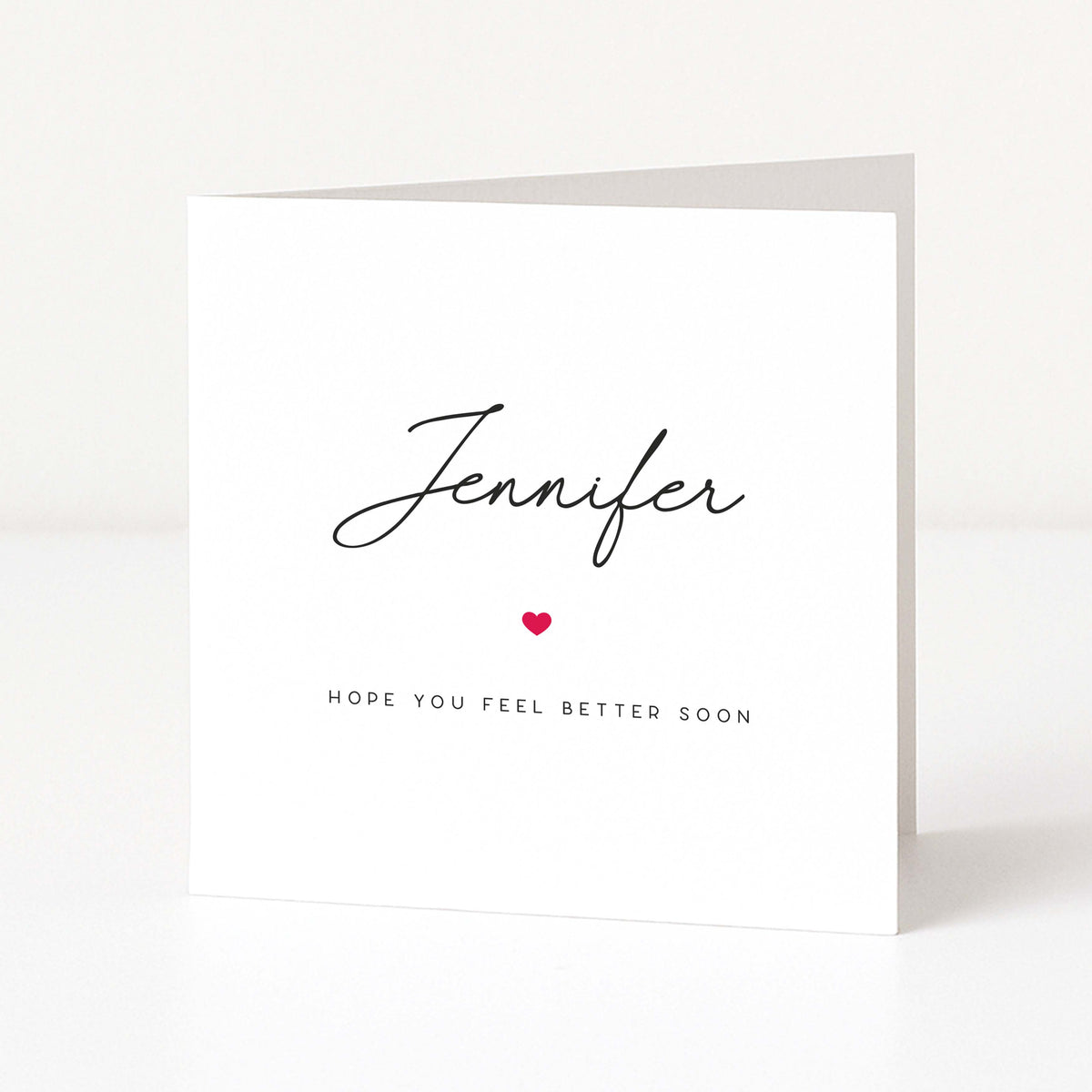 Sweet Get Well Soon Card - Personalised with Name in Script | Elle Bee ...
