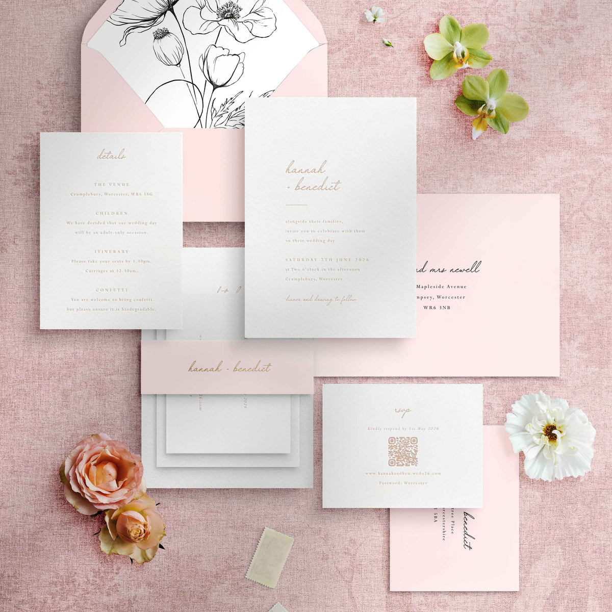 Letterpress Invitations - Hannah Collection | Elle Bee Design – Elle ...