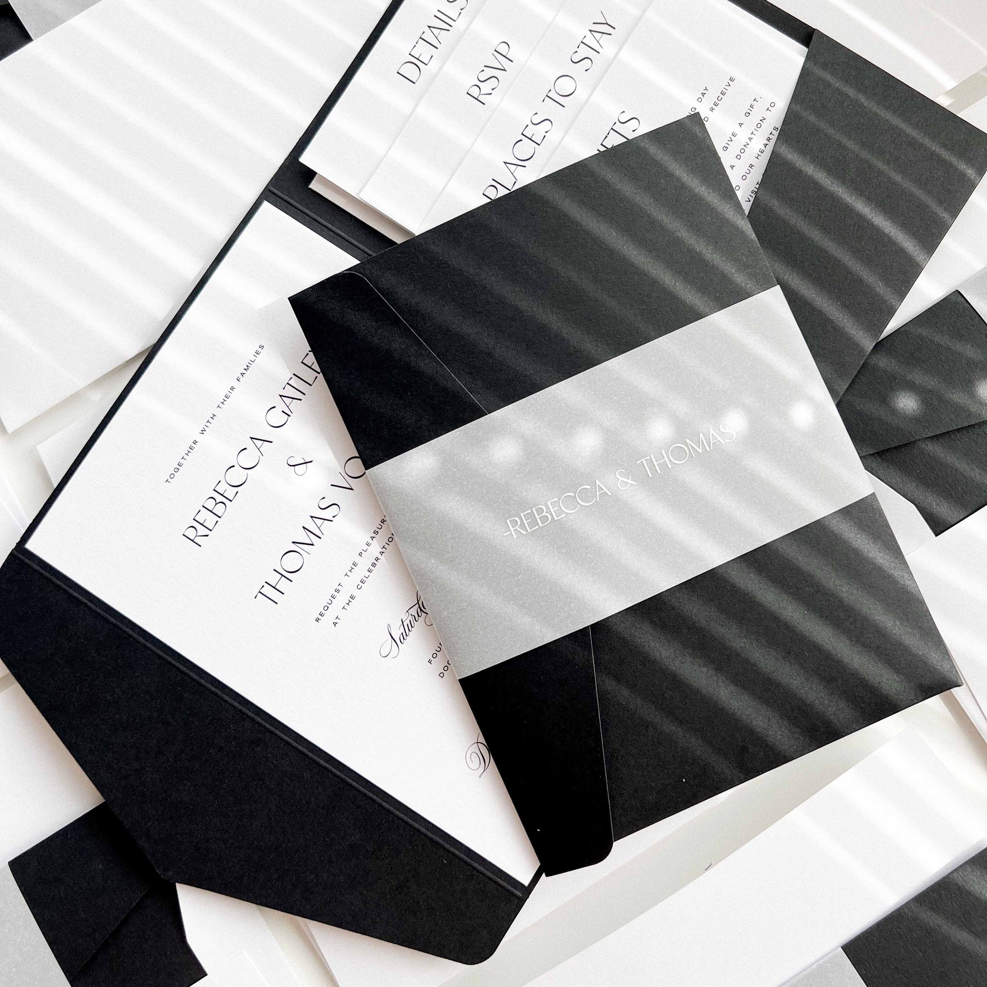 Contemporary wedding invitations and on-the-day stationery | Elle Bee ...