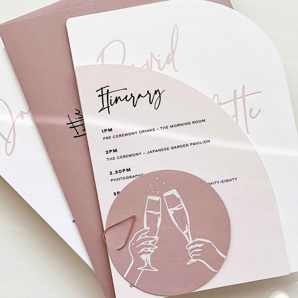 Contemporary wedding invitations and on-the-day stationery | Elle Bee ...
