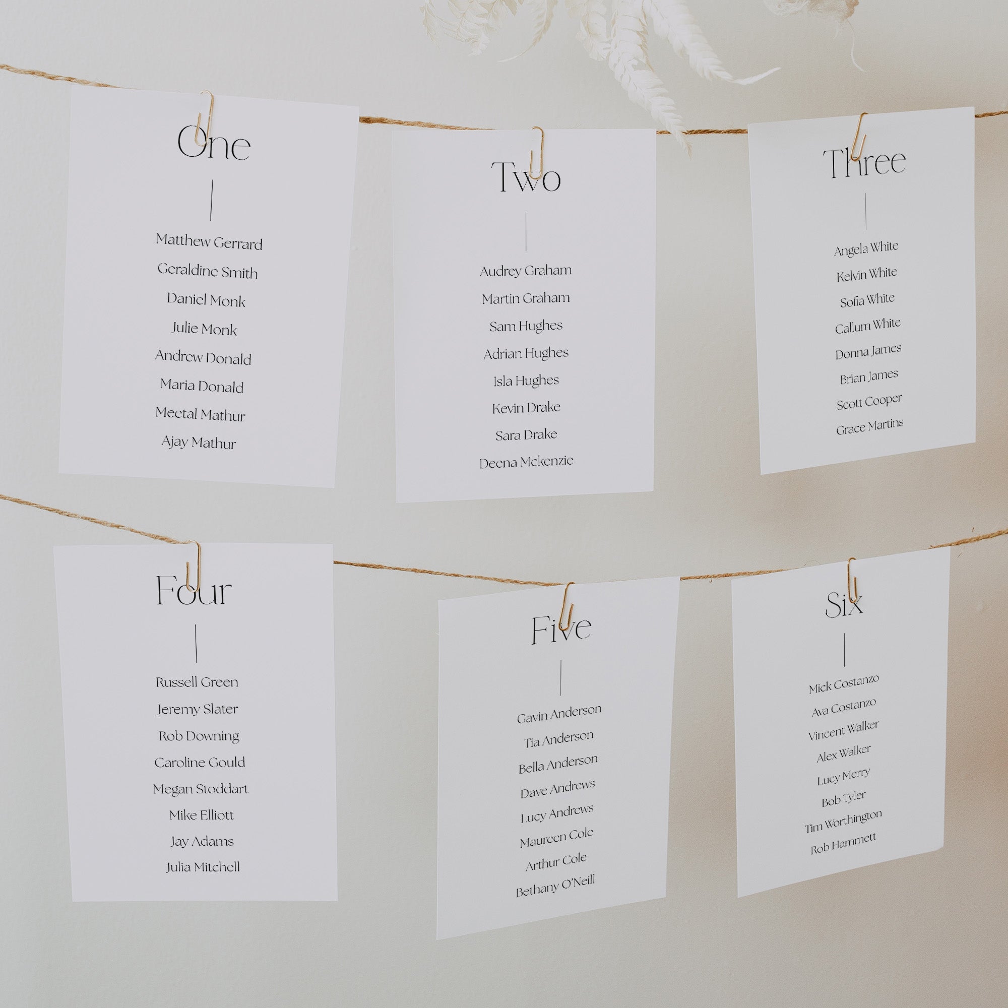 Simple DIY table plan cards | Seating chart cards | Worcestershire ...